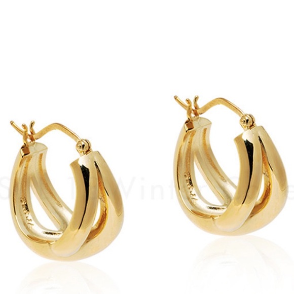 SSIL | Jewelry | Ssil Twist Bold Gold Hoop Earring | Poshmark